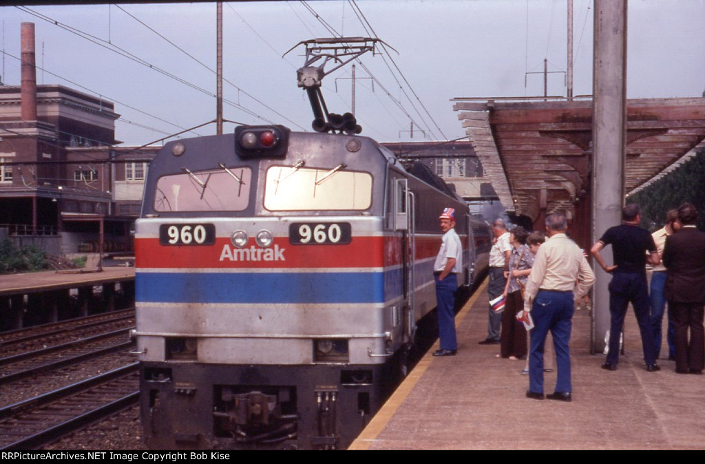 Amtrak E60 960 on display